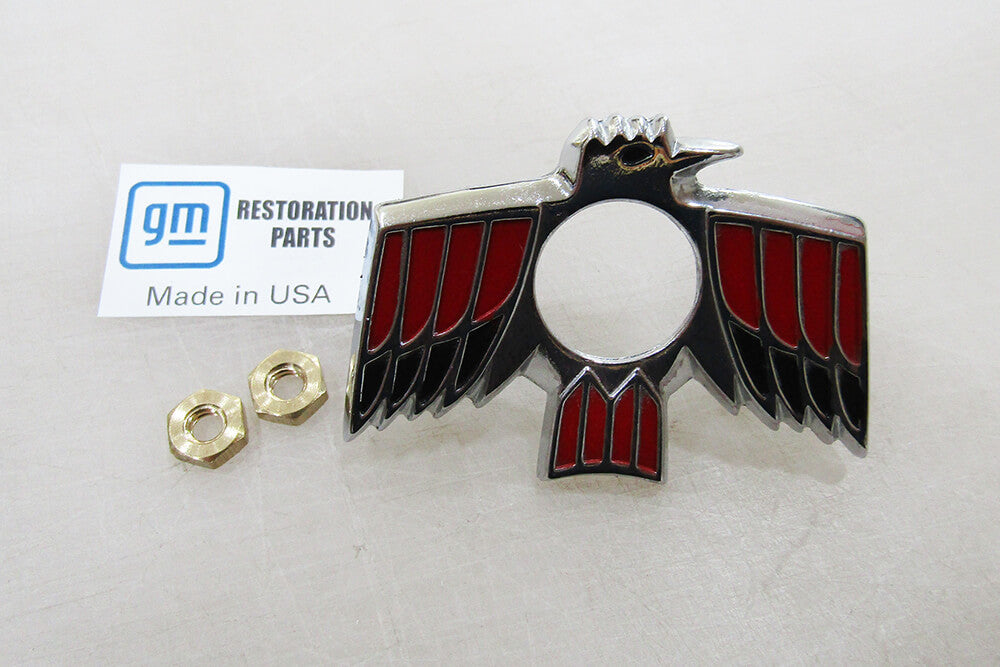 1969 Firebird Trunk Lock Bezel Emblem – Screaming Chicken